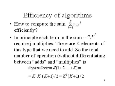 Efficiency Of Algorithms