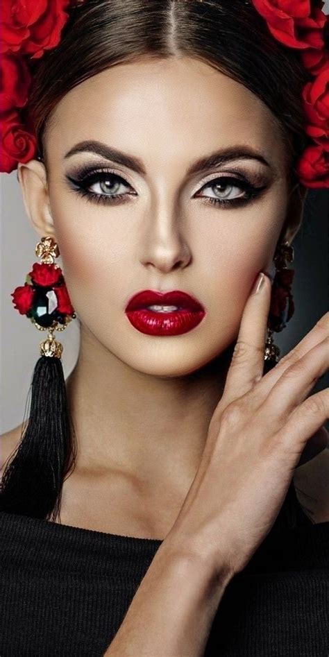 Lovely Eyes Beautiful Lips Beauty Women Perfect Red Lips John David