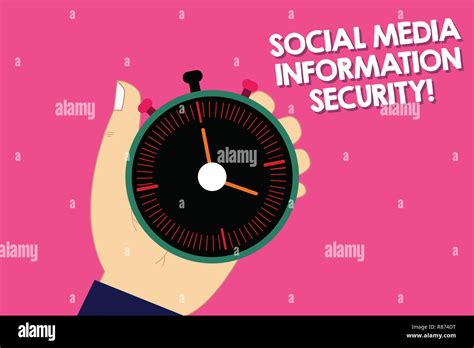 Handwriting Text Writing Social Media Information Security Concept Meaning Safety In Online