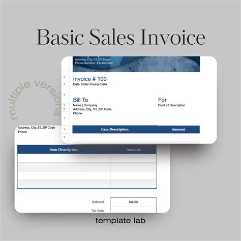 Sales Invoice — Template Lab