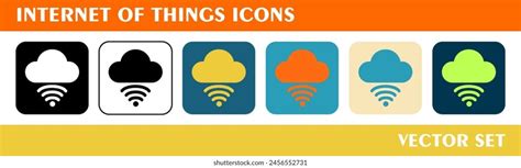 Internet Things Iot Icons Set 6 Stock Vector Royalty Free 2456552731 Shutterstock