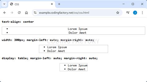 Css Tutorial Ul Ol 가운데 정렬하는 방법 Coding Factory