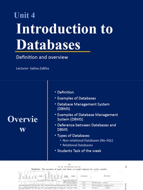 Lecture-1 Introduction To Database - Databeses Overview | PDF | Databases | No Sql