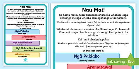 Ece Portfolio Whakataki Coversheet Te Reo Māorienglish