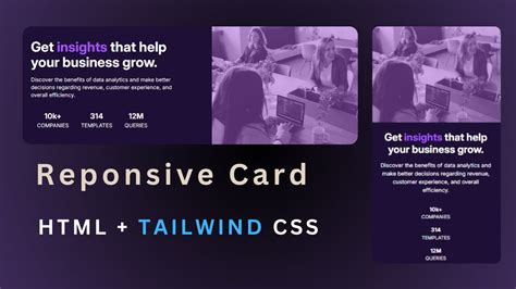 Responsive Card Made Easy With Tailwind Css Youtube
