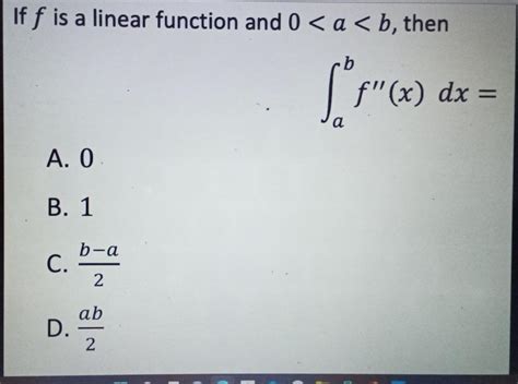 Solved If F Is A Linear Function And