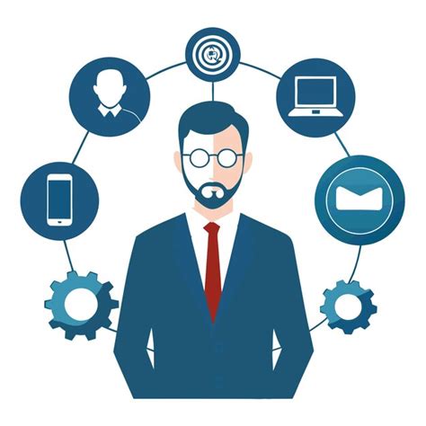 Technology Concept Flat Vector Style Illustration Featuring Project