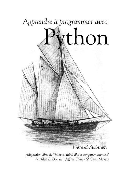 pdf gérard swinnen apprendre à programmer avec python