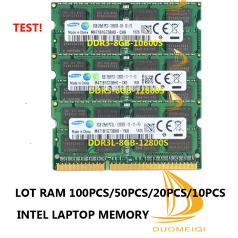 Lot 8gb 16gb Samsung Ddr3l Ddr3 12800 12800s 10600s Sodimm Laptop Memory Ram Ebay