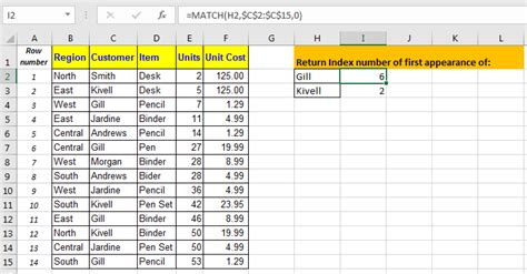 How To Use Match Function In Excel