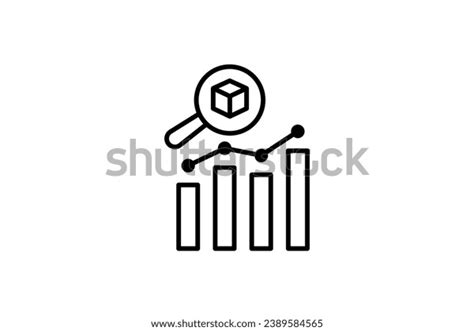 Big Data Analytics Icon Magnifying Glass Stock Vector Royalty Free