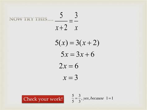 Solving Rational Equations PPTX Physics Science