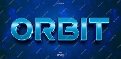 Premium Psd Orbit 3d Editable Text Effect