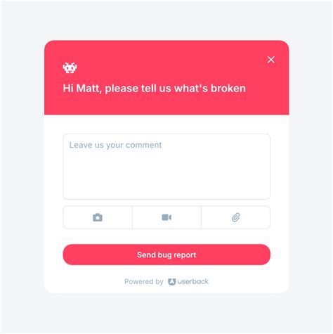 Bug Reporting Template Userback