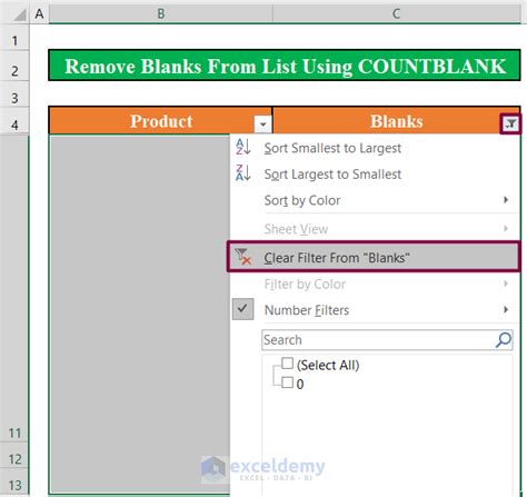 How To Remove Blanks From List Using Formula In Excel Methods
