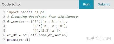 七爪源码Pandas Python 中的数据结构示例 知乎