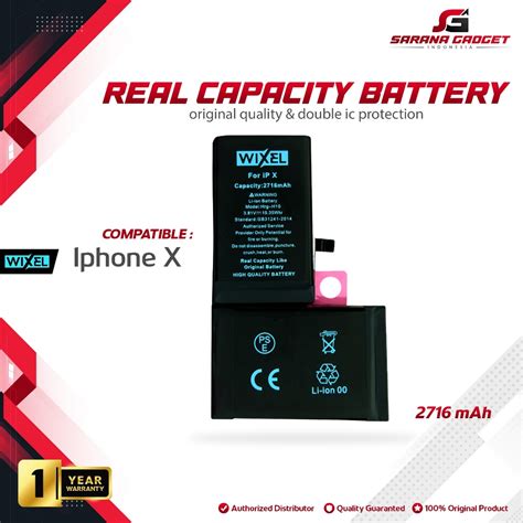 Jual Wixel Original Baterai Iphone X Batre Batrai Battery Dual Double Power Hp Handphone Apple