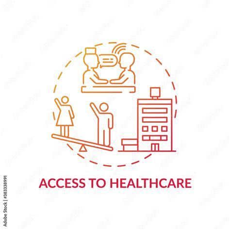 Access To Healthcare Concept Icon Gender Gap Criteria Problem Getting