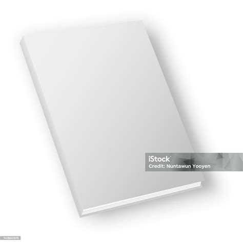 흰색 배경에 3d 빈 책 표지 모형 문고판에 대한 스톡 벡터 아트 및 기타 이미지 문고판 가리기 작은 Istock