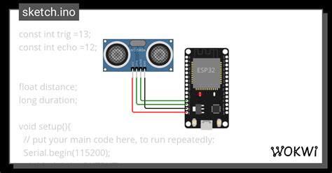 382ravi Nultrasonic Wokwi Esp32 Stm32 Arduino Simulator