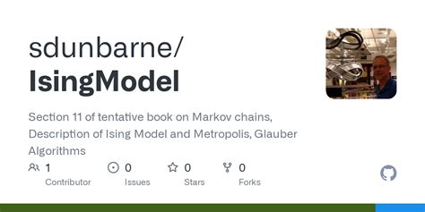 GitHub Sdunbarne IsingModel Section 11 Of Tentative Book On Markov Chains Description Of