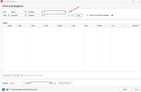 multiple search criteria — quicken