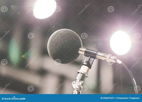 High Accuracy Microphone In Noise Sound Testing Room With LED Light Bokeh High Technology