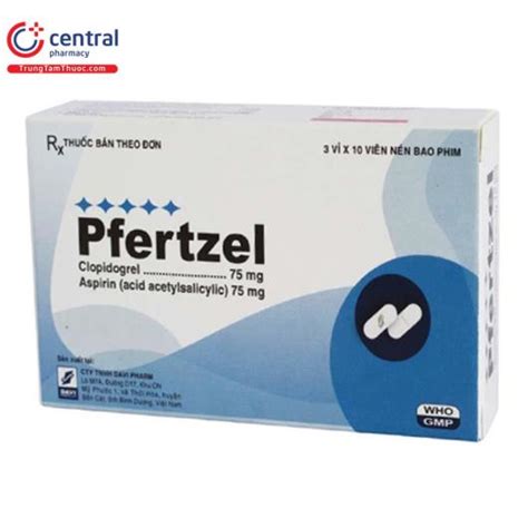 [chÍnh HÃng] Thuốc Pfertzel 75mg Dự Phòng Các Biến Chứng Huyết Khối