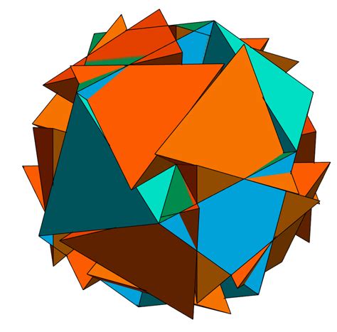 overlaying vertex sharing 4 fold cluster and vertex sharing 5 fold