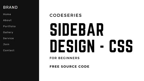 Fixed Sidebar Design Css Youtube