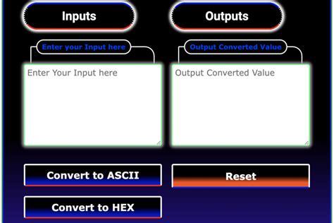 Hex To Ascii Converter M R Engineering