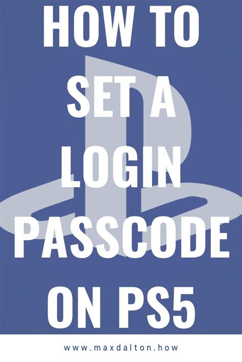 how to set a login passcode on ps5 login tutorial playstation