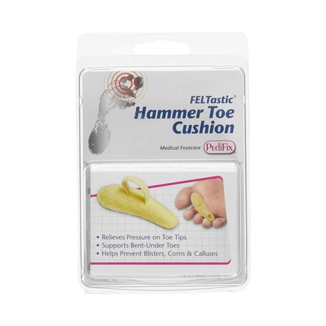 Pedifix Hammer Pull On Toe Crest For Left Foot Beige Pack Of 3