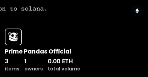 Prime Pandas Official Collection Opensea