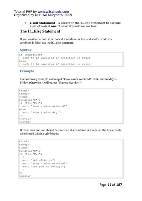 Php Tutorialw3schools