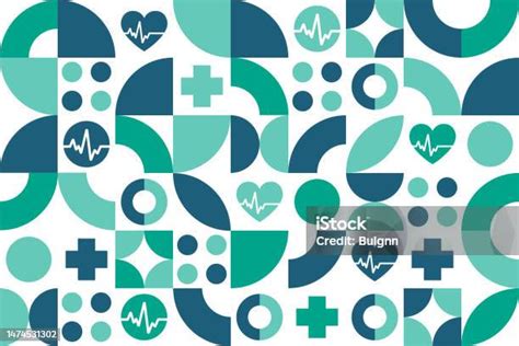 세계 보건의 날 4월 7일 원활한 기하학적 패턴 배경 배너 카드 포스터에 대 한 템플릿입니다 벡터 Eps10 그림입니다 건강관리와 의술에 대한 스톡 벡터 아트 및 기타