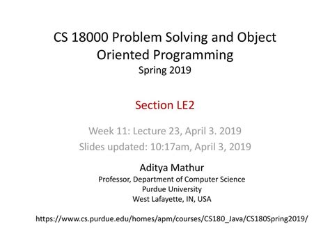 Cs Problem Solving And Object Oriented Programming Spring Ppt Download