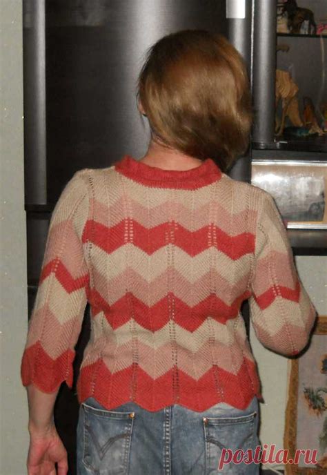 Пуловер узором зигзаг спицами Вязание спицами и крючком с Натальей И вязание спицами Постила