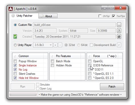 [ apatchi ] unity executable tweaker community showcases unity