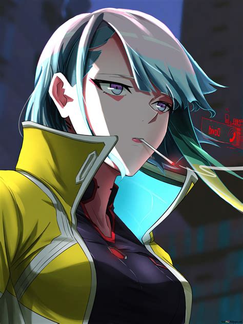 Lucy Smoking Art Cyberpunk Edgerunners 4K Wallpaper Download