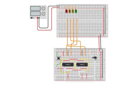 Circuit Design Ringcounter On High Edge Tinkercad