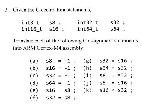 Solved Given The C Declaration Statements Int T S Chegg