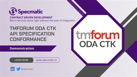 Tmforum Oda Ctk Api Spec Conformance Testing With Specmatic