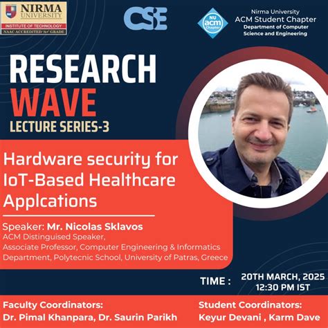 Expert Talk Announcement Hardware Security For Iot Based Healthcare Applications Computer