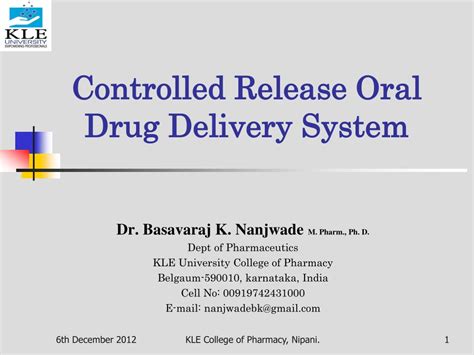 Ppt Controlled Release Oral Drug Delivery System Powerpoint Presentation Id 3705977