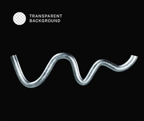Premium Psd Psd Silver Metallic Shape Simple Squiggle Blob 3d Rendering