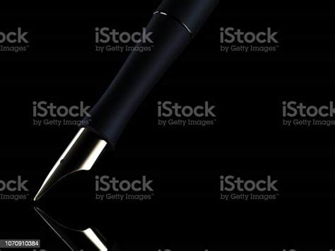 검은색에 클래식 분수 펜입니다 3d 렌더링 그림입니다 만년필 근접 촬영입니다 0명에 대한 스톡 사진 및 기타 이미지 0명 강철 개념 Istock