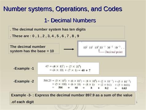 Ppt 1 1 Decimal Numbers The Decimal Number System Has Ten Digits