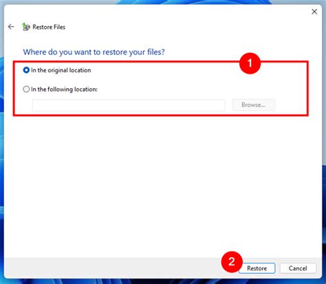 How To Restore Files And Folders From A Windows Backup
