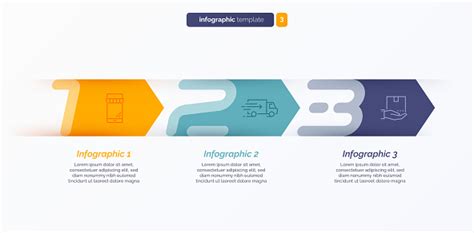 번호가 매겨진 3개의 화살표로 구성된 벡터 인포그래픽 템플릿 3가지 개체에 대한 스톡 벡터 아트 및 기타 이미지 3가지 개체 개념 계획 Istock